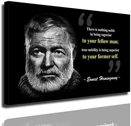 Amazon.com: Ernest Hemingway Quote, Ernest Hemingway Poster, Writer ...