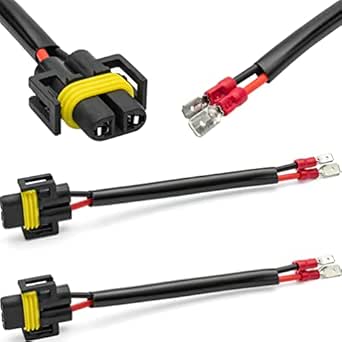 NJSBYL 16 AWG 2 Pins Converter H7 H3 H1 H8B H9B H11B Male Convert to H8 ...