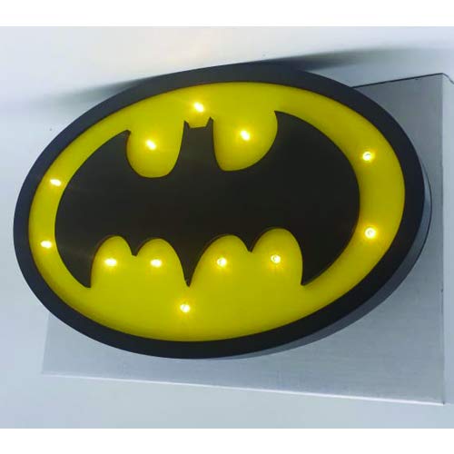 Buy NOROC Batman Logo LED Sign Board/LED Light Lamp - Black & Yellow ...