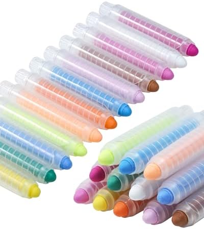 Amazon.com : jwviachal Non-Toxic Dustless Chalk, Colored Chalk With ...
