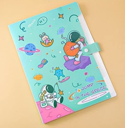 Space Theme Expanding File Folder, Cute Cartoon Folder for Important ...