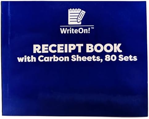 A6 Receipt Book with Carbon Copy Sheets – 80 Numbered Pages, 12.5 x 10 ...