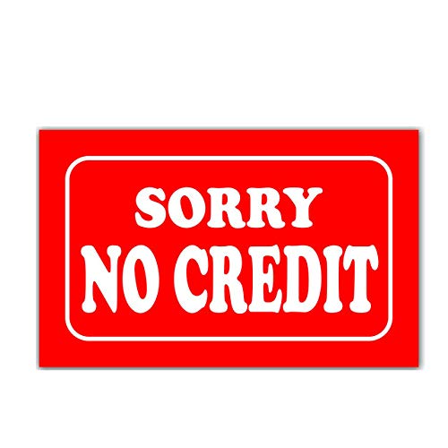 SIGN EVER™ Sorry No Credit 3mm Sign Board Shop Office Signage Business ...