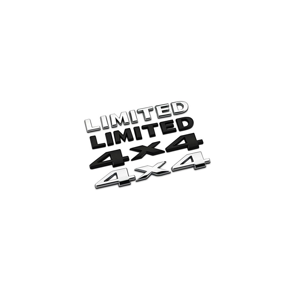 Buy 2pcs(1set) Auto Tuning 4 X 4 Chrome Logo 3D Decal Emblem Logo ...