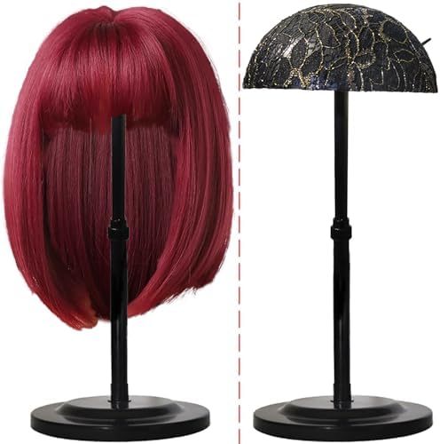 Amazon.com: Wig Stand 1 Pack Adjustable Height Wig Holder Stands Non ...