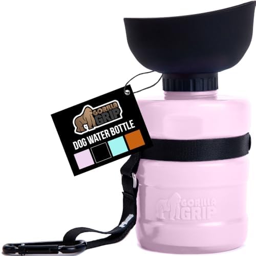 Pet Supplies : GORILLA GRIP Dog Water Bottle, Portable Water Bowl ...