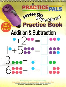 Practice Pals: Write On Wipe Clean Practice Book (Addition and Subtraction) | Amazon.com.br