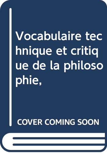 Amazon.com: Vocabulaire technique et critique de la philosophie,: André ...