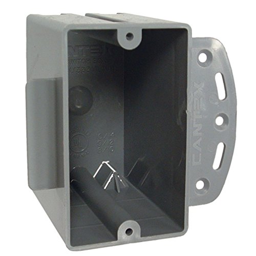 Hubbell-Raco 7717RAC Non-Metallic Box, 1 Gang, 2-27/32" Depth with ...