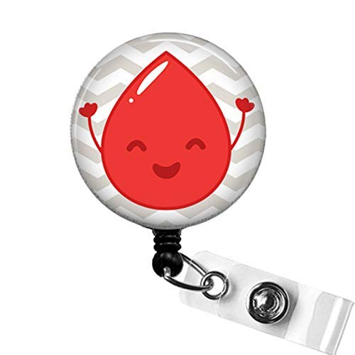 Amazon.com: PHLEBOTOMIST Badge Reel, RED PHLEBOTOMY Blood Drop Badge ...