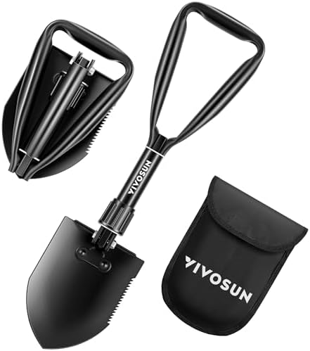 Amazon.com : Hovico Military Portable Folding Camping Shovel and Pickax ...