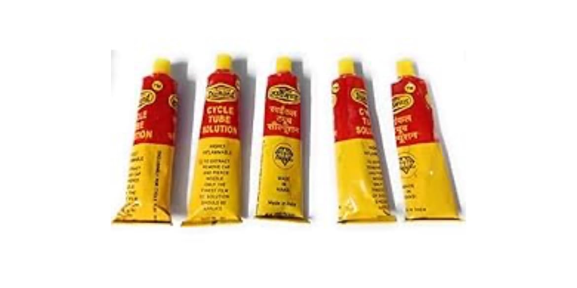 Cycle Tube Solution/Adhesive Solution Pack of 5 Pieces Rubber Solution ...