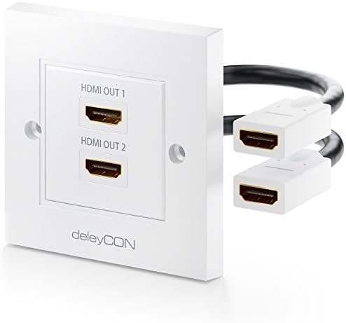 deleyCON HDMI Dose Wanddose 1x HDMI Port Unterputz Montage 3D FULL HD ...