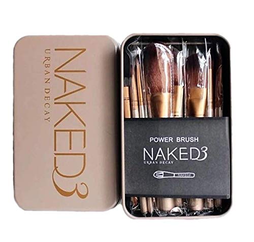 Manya Creations Naked3 Makeup Brushes Kit with A Storage Box (Gold ...