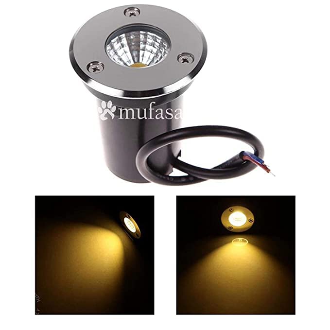 Imperial 3 Watts LED Ground Burial Outdoor Path Light Stainless Steal Plate Aluminum Body 220V ...
