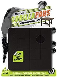 Slipstick GorillaPads 4 Inch Non Slip Furniture Gripper Pads (Pre ...