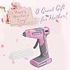 Amazon.com: WORKPRO Pink Cordless Hot Melt Glue Gun, 7.2V Rechargeable ...