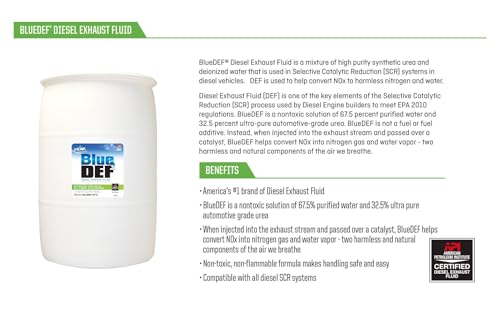 Snapklik.com : BlueDEF DEF001 Diesel Exhaust Fluid 55 Gallon Drum Bundle