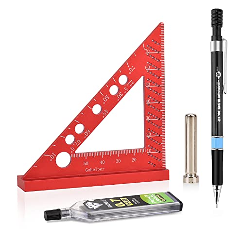 Small Square Tool Metric with 0.7mm Mechanical Pencil Fixed Miter Angle ...