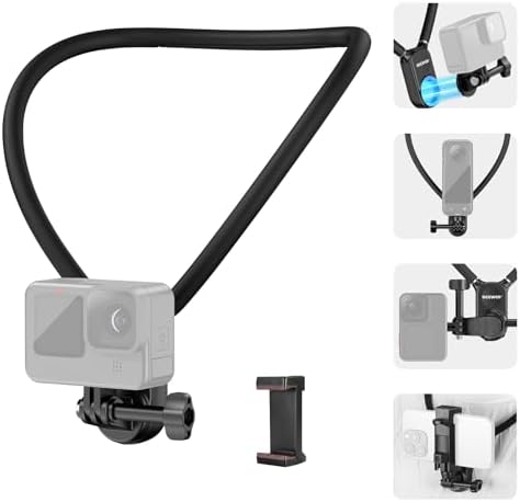 Amazon.com : Taisioner POV/VLOG Smartphone Selfie Neck Mount Strap for ...