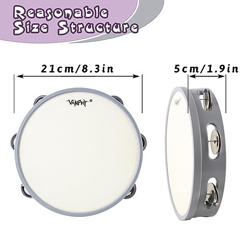 Snapklik.com : Tambourine, 8 Inch Hand Held Drum, Metal Jingles ...