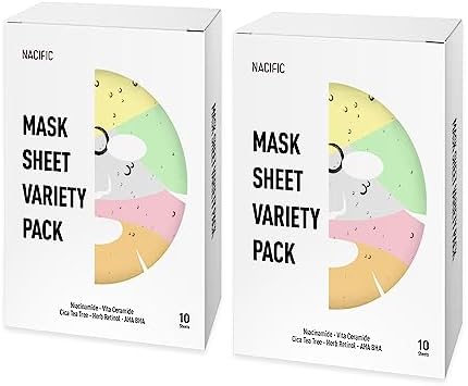 Amazon.com : KOSBEAUTY NACIFIC Premium 10-Sheet Facial Mask Skincare ...