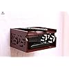 Kundi Wooden Beautiful Fancy Set Top Box Wall Shelf WiFi Holder (Brown ...