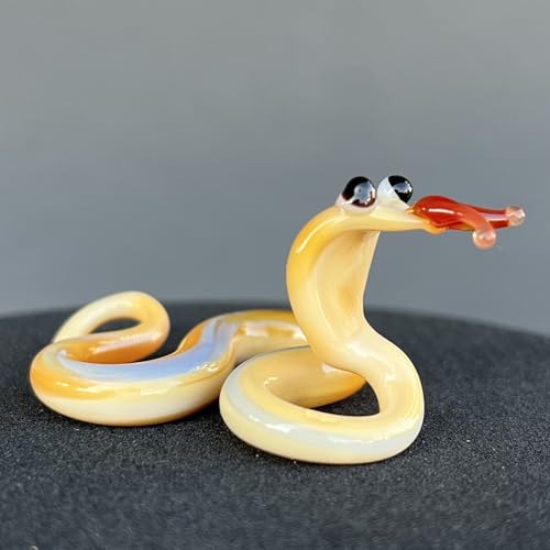 Amazon.com: 1" Small Glass Snake Statue Figure Doll House Snake Tiny ...