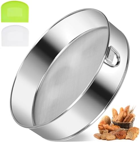 Amazon.com: Flour Sifter 6 Inch Tamis Sifter 60 Mesh Stainless Steel ...