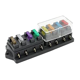 Generic 8 Way Fuse Box Holder Fuse Block with 8 Standard Fuses for Car ...