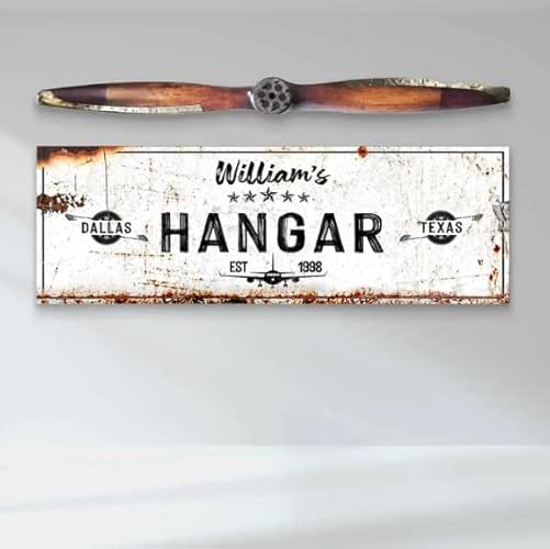 Amazon.com: Tailored Canvases Hangar Sign - Personalized Aviation ...
