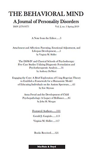 The Behavioral Mind: A Journal of Personality Disorders (Vol. 2, no. 1 ...