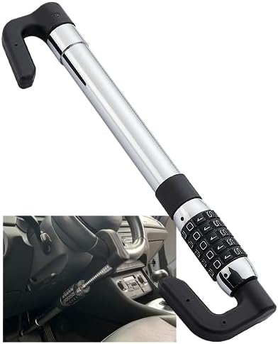Tevlaphee Universal Steering Wheel Brake Lock Anti-Theft Retractable ...