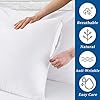 Amazon.com: Queen Size Pillow Protector Set of 2, 100% Egyptian Cotton ...