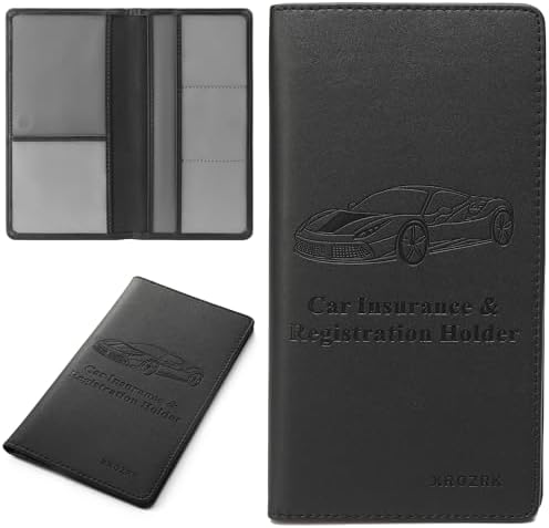 Amazon.com: KENOBEE Car Registration and Insurance Holder, Vehicle Card ...