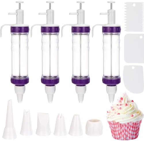 Amazon.com: Dessert Decorating Syringe Set, Icing Dispenser Cupcake ...