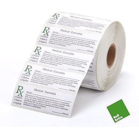 Kovot RX Medical Labels 3"x1", 1000 Labels Per Roll, Perforated Between ...