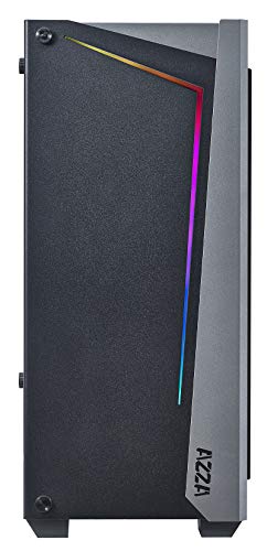 AZZA Apollo 430B-DF2 Tower Case Black/Grey Tempered Glass (CSAZ-430B-DF2)