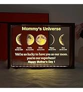 Amazon.com: Custom Moms Sky Moons Lighted Moon Picture with Kids Names ...