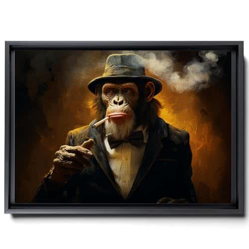 Amazon.com: Monkey In Suit Canvas Wall Art,Abstract Canvas Print ...