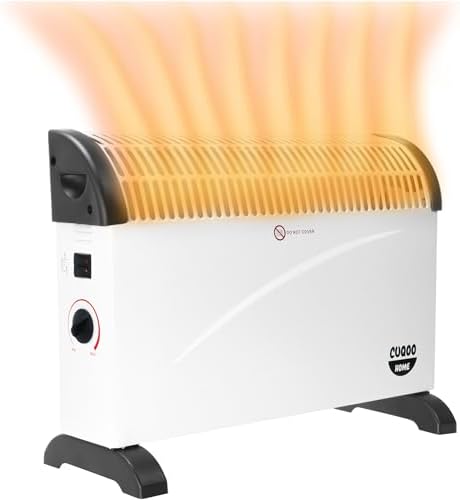 CUQOO 2000W Convector Radiator Heater with 3 Heat Settings – Powerful ...