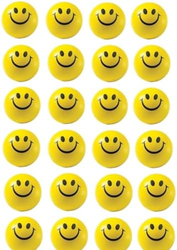 TOYSFAST® ( Set of 24 pcs Smile Balls) Smiley Soft Balls/ Stress ...