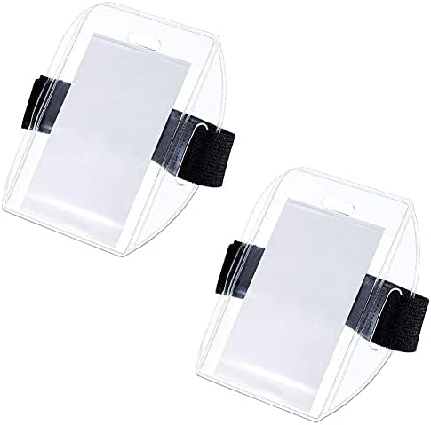 Amazon.com : 10 Pieces Arm Badge Holder Armband ID Badge Holder Wrist ...