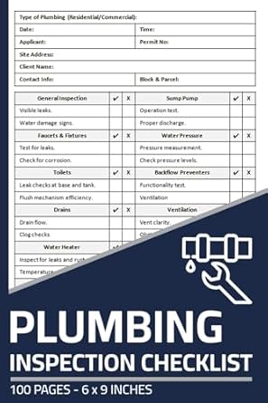 Plumbing Inspection Checklist: Plumbing Maintenance and Inspection ...