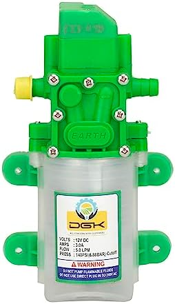 DGK® Powerful 12V 3.0A DC Electric Sprayer Pump | Heavy-Duty 140 PSI ...