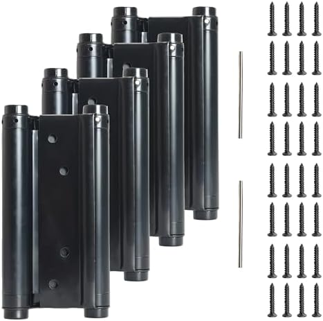 6 inch Black Heavy Duty Double Action Spring Hinges, Swinging Door ...