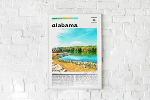 Amazon.com: Alabama Print, Alabama Poster, Alabama Wall Art, Alabama ...