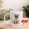 Amazon.com: Customized Name Pug Dog Coffee Mugs, Happy Pug Dog Lovers ...