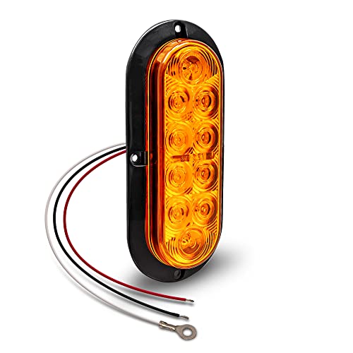 Snapklik.com : TRUE MODS 6 Inch Amber Oval LED Trailer Tail Light DOT ...