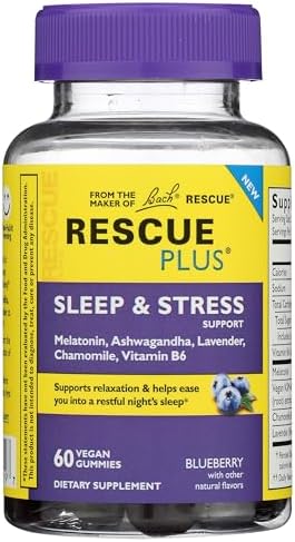 Amazon.com: Bach Rescue Plus Sleep & Stress Support Gummies, Nighttime ...